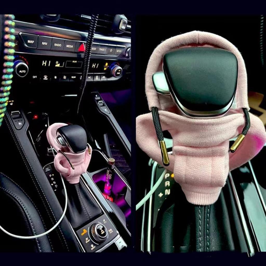 Buy 2pcs Fun Shift Knob Hoodie Cover, Shift Lever Cap Bushing With ...