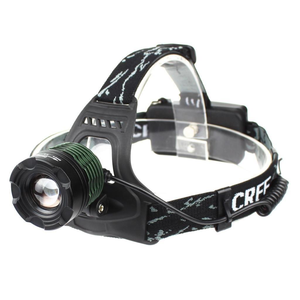 Headlight torch 1800LM CREE XM-L T6 LED Adjustable Zoom Headlamp ...