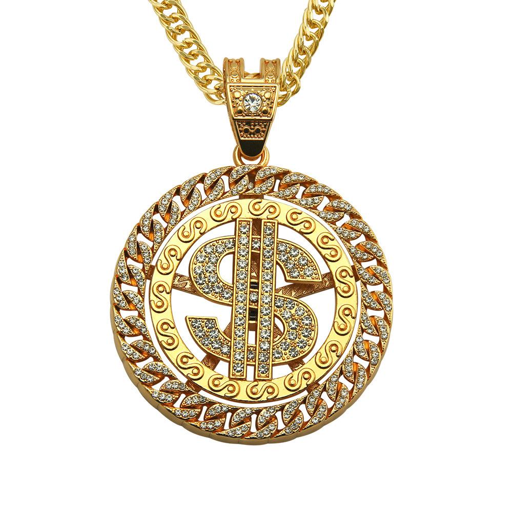 Satın alın Gold Necklace Chain with Dollar Sign, Hip Hop Chain Necklace ...