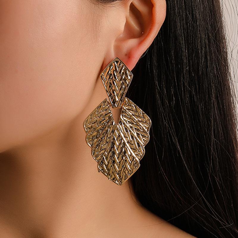Buy Irregular Metal Texture Earrings Wheat Earrings Earrings ...