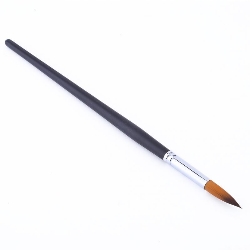 9 PCS Pointed Tip Nylon Long Wooden Handle Paint Brushes Set for Oil ...