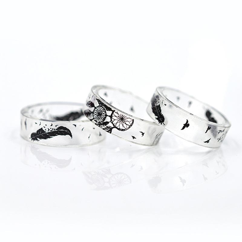 2PC DIY Crafts Ring Filling Material Fawn Dandelion Bird Pattern ...