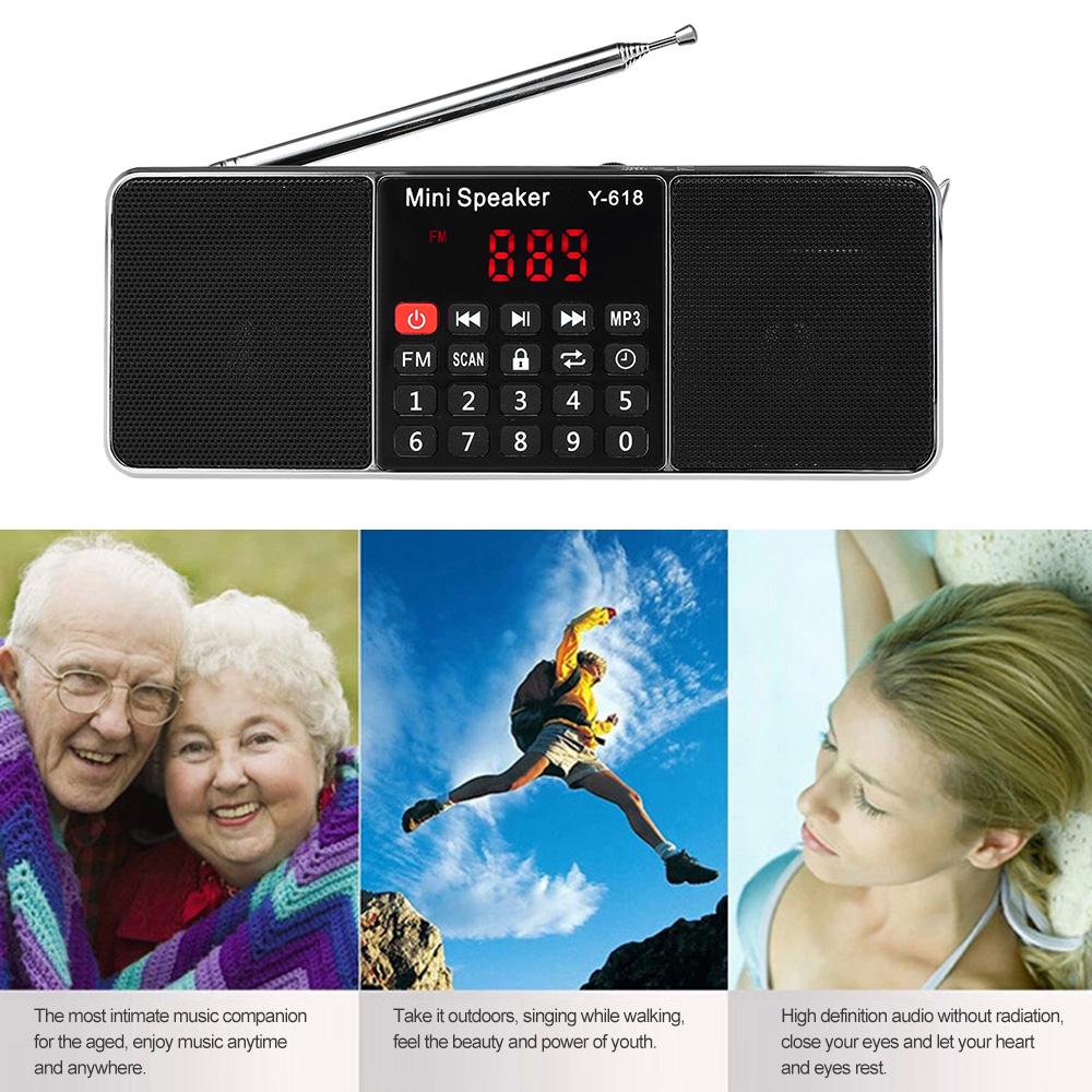 Y-618 Mini FM Radio Digital Portable Dual 3W Stereo Speaker - buy from 23$ on Joom e-commerce ...