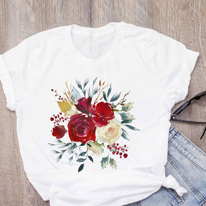 Buy Women T Shirts flower Graphic Print Tshirt Streetwear Tops Female T ...