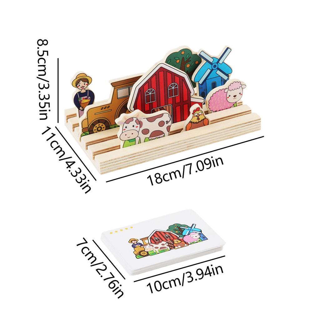 Buy Wooden Farm Puzzle | Spatial Relations Playset For Kids | Fun ...