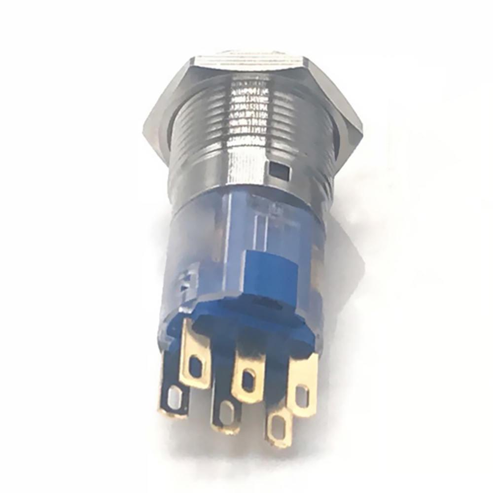 Buy 16mm 3/6 Pin Stainless Steel Push Button Switch Self-reset/Self ...
