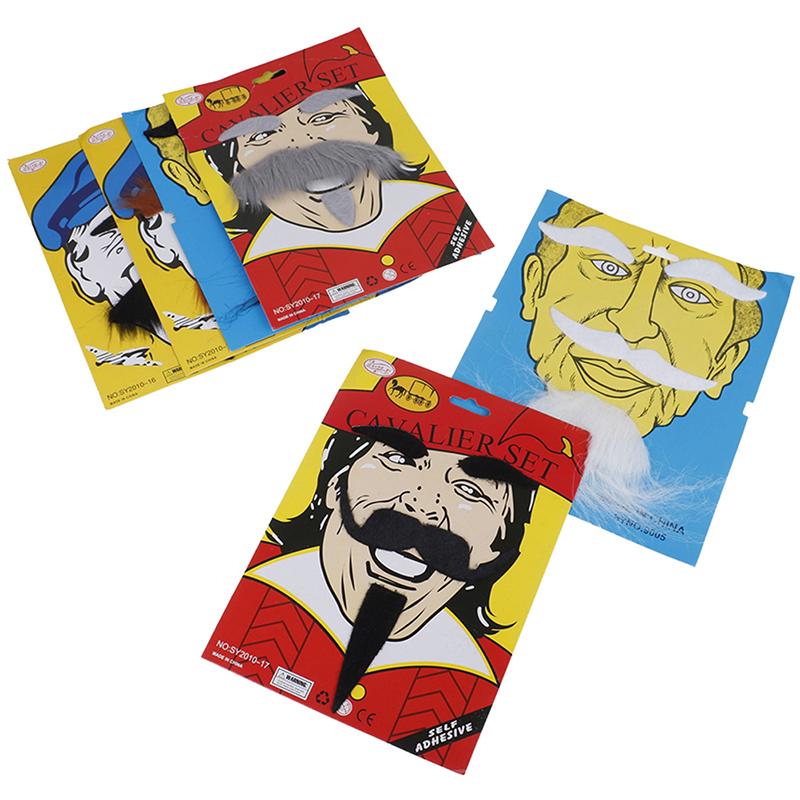 Buy Halloween Costumes Self Adhesive Fake Beard Moustache Kit Facial ...
