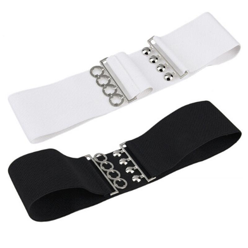 Buy Vintage Metal Elastic Stretch Buckle Wide Waist Belt Waistband at ...