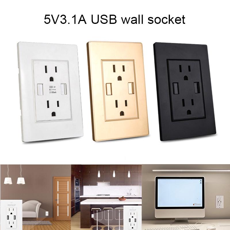 Buy Port Wall Outlet High Charger Dual Electrical Socket USB Speed ...