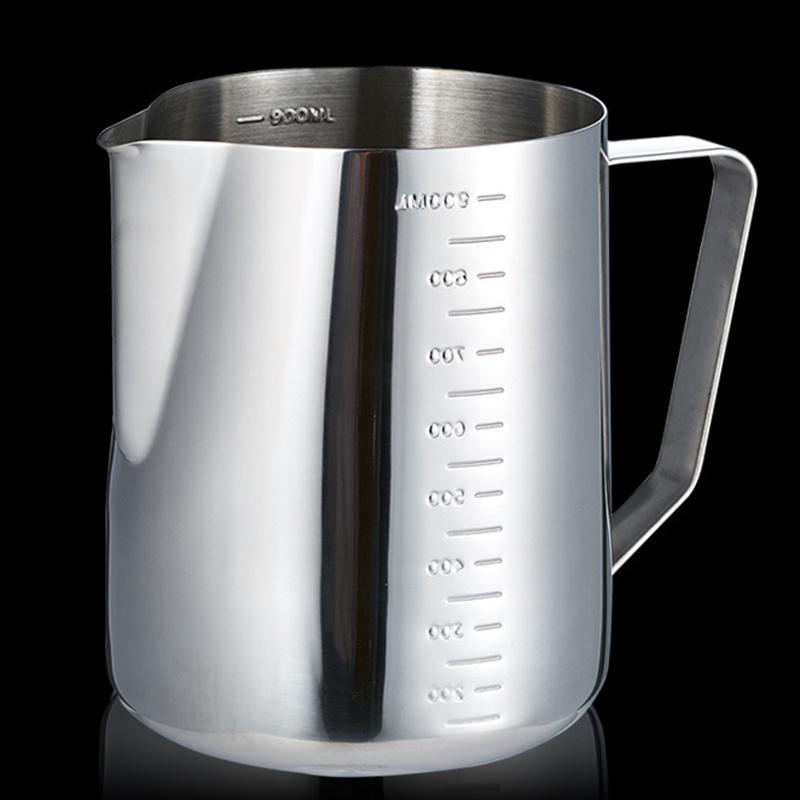 Cheap Thicken Latte Milk Steel Pitcher Stainless Scale Pitcher with Art ...