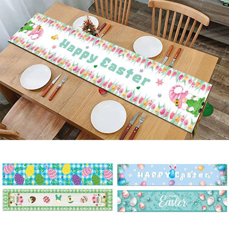Buy Easter Bunny Egg Duck Flower Table Runner for Dining Table Wedding ...