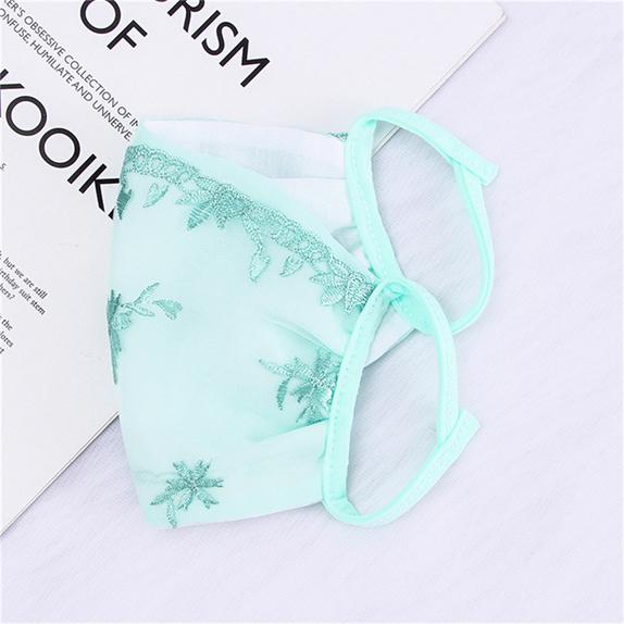 Buy Women Spring Summer Thin Sunscreen Flower Print Chiffon Masks Lady ...