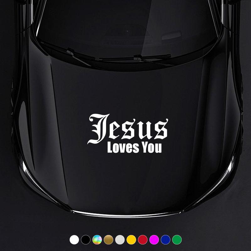 Buy Funny JESUS LOVES YOU Waterproof and Sunproof Car Stickers Car Body ...