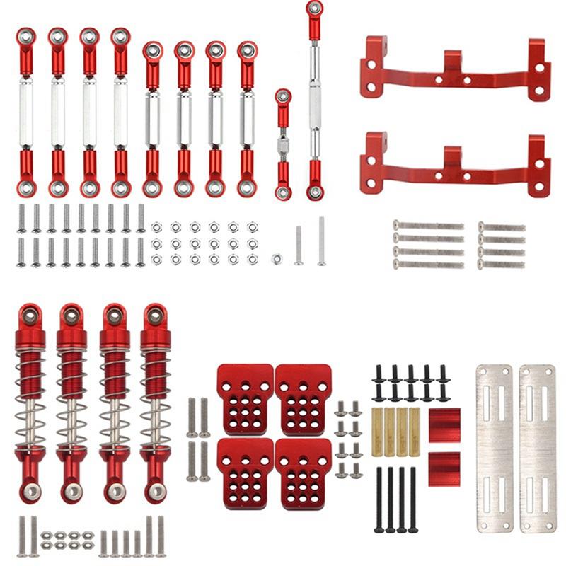 Buy Metal Link Rod Pull Rods Links Shock Absorber Servo Mounts for WPL ...