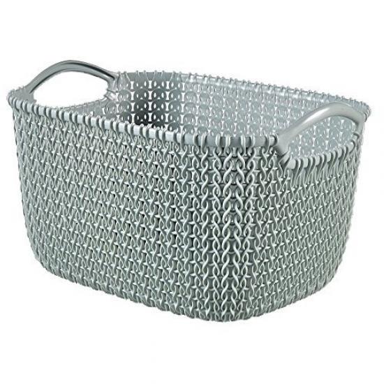 Buy Curver Rectangular Storage Basket 8 L - Knit Look - Gray Blue ...