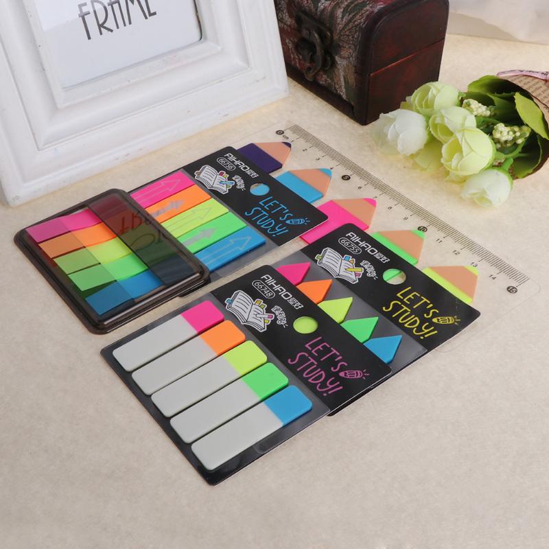 Buy Fluorescent Clear Sticker Memo Flags Post It Bookmark Index Pad Tab ...