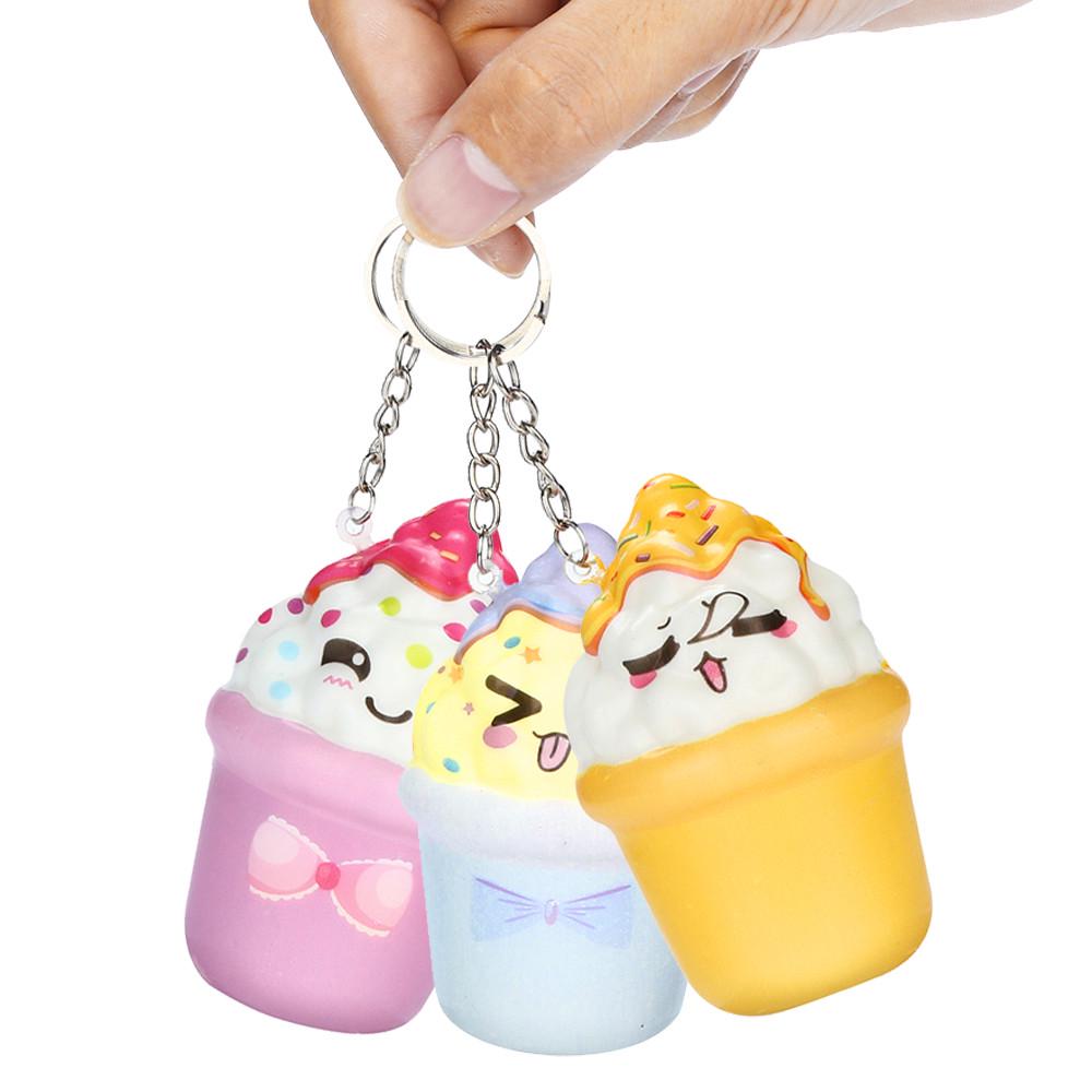Buy 1PC Squishies Kawaii Ice Cream Slow Rising Scented Keychain Stress ...