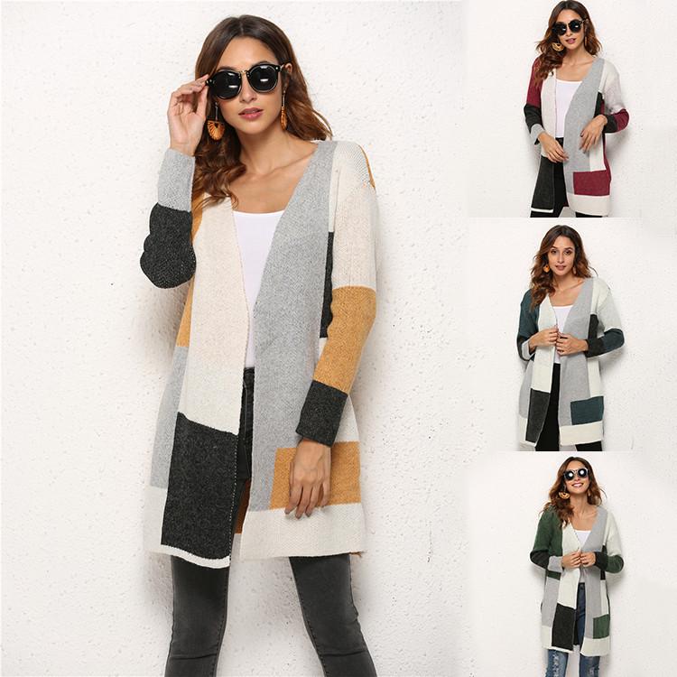 Women Commuter Cardigan Sweater Large Size Loose Sweater Jacket-buy at ...