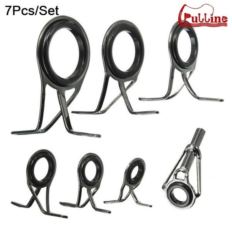 Buy 7Pcs Tips Rod Guides Ring Stainless Steel Pole Kit High Quality ...