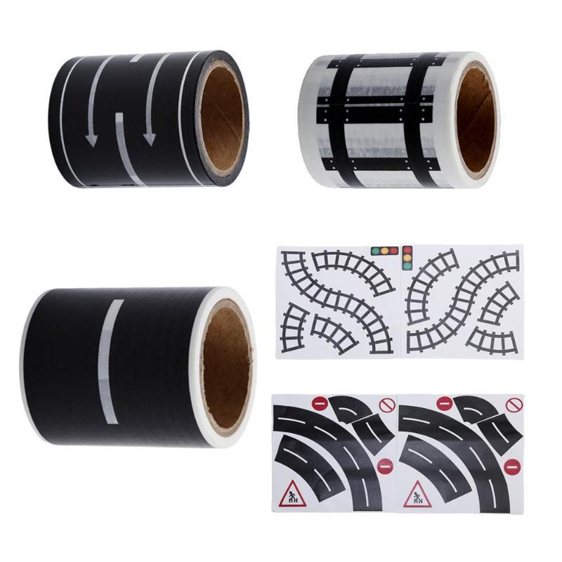 Buy Kids Intellect Improving Adhesive Railway Road Highway Sticker Tape ...