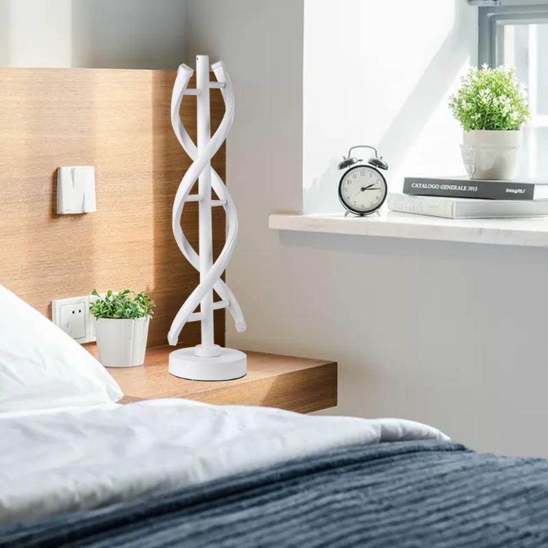 Buy SpiraI LED Table Lamps White Dimmable Beside Light with Touch ...