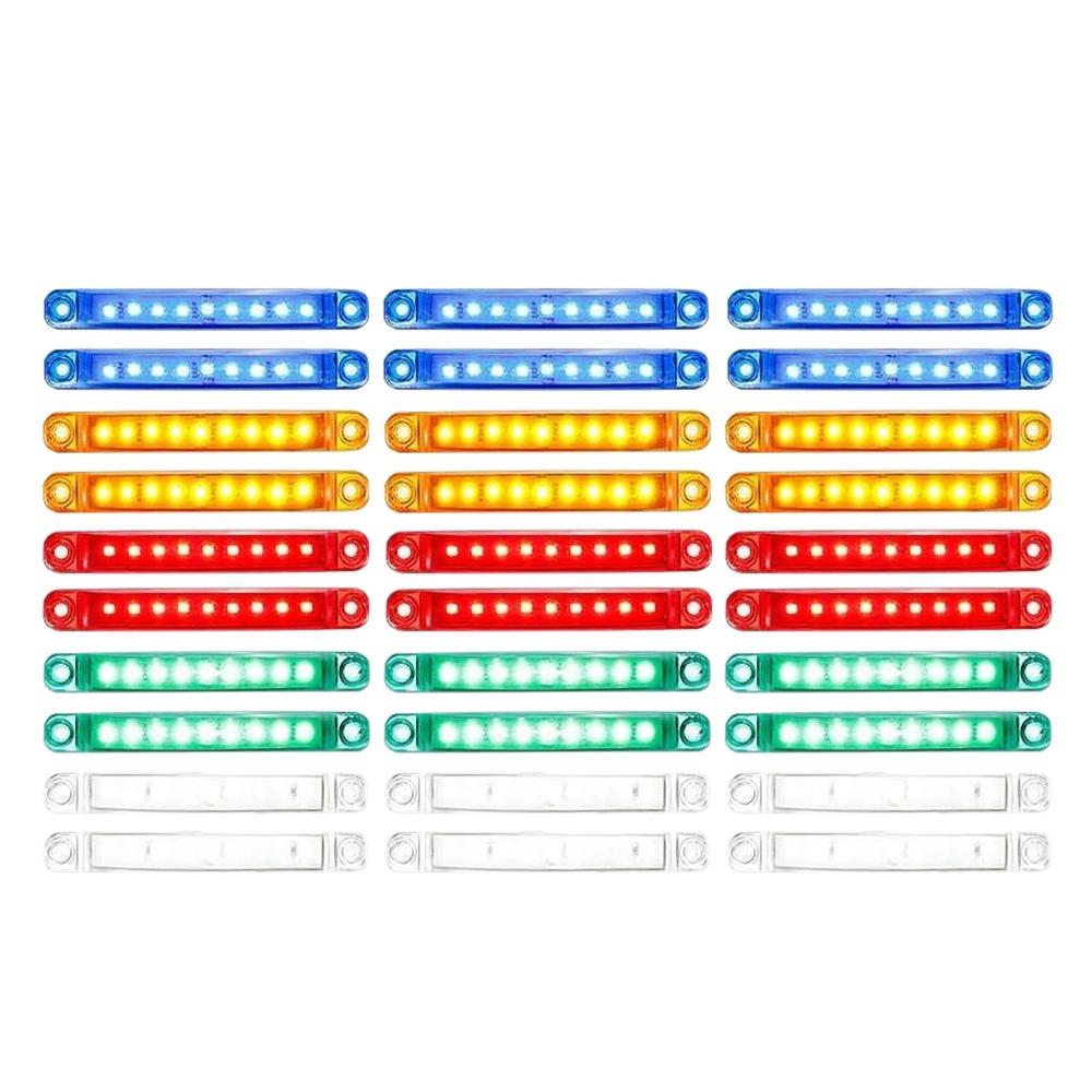 Buy 30X Car Blue Yellow Red White Green Side Marker Light 12-24V ...