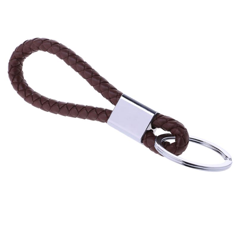 Buy Pu Leather String Car Style Key Chain Braided KeyRing Universal ...