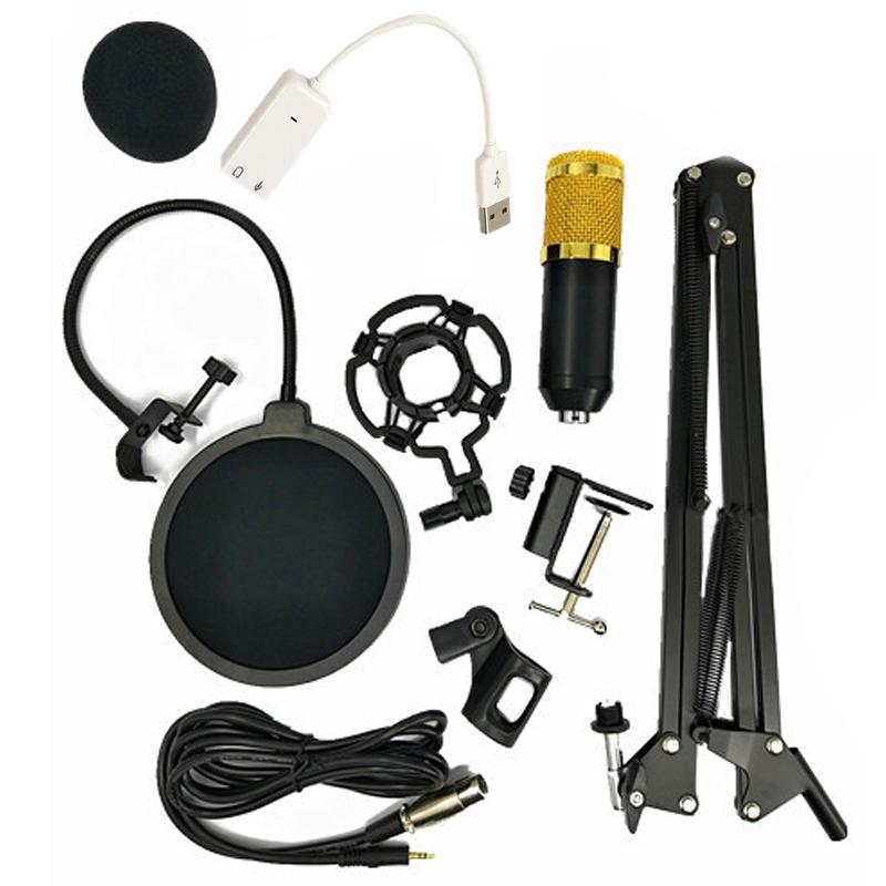 Buy Fashion USB Capacitance Microphone Plug and Play Mic Kit for Studio ...