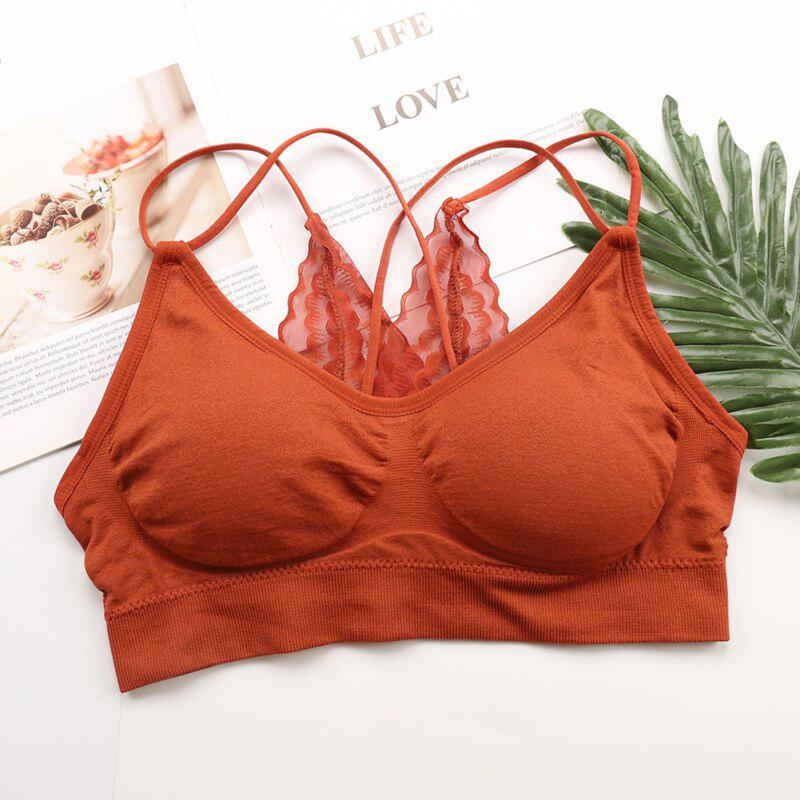 Buy Women Lingerie Bras Threaded Cotton Sexy Mesh Beauty Back Lace Back ...