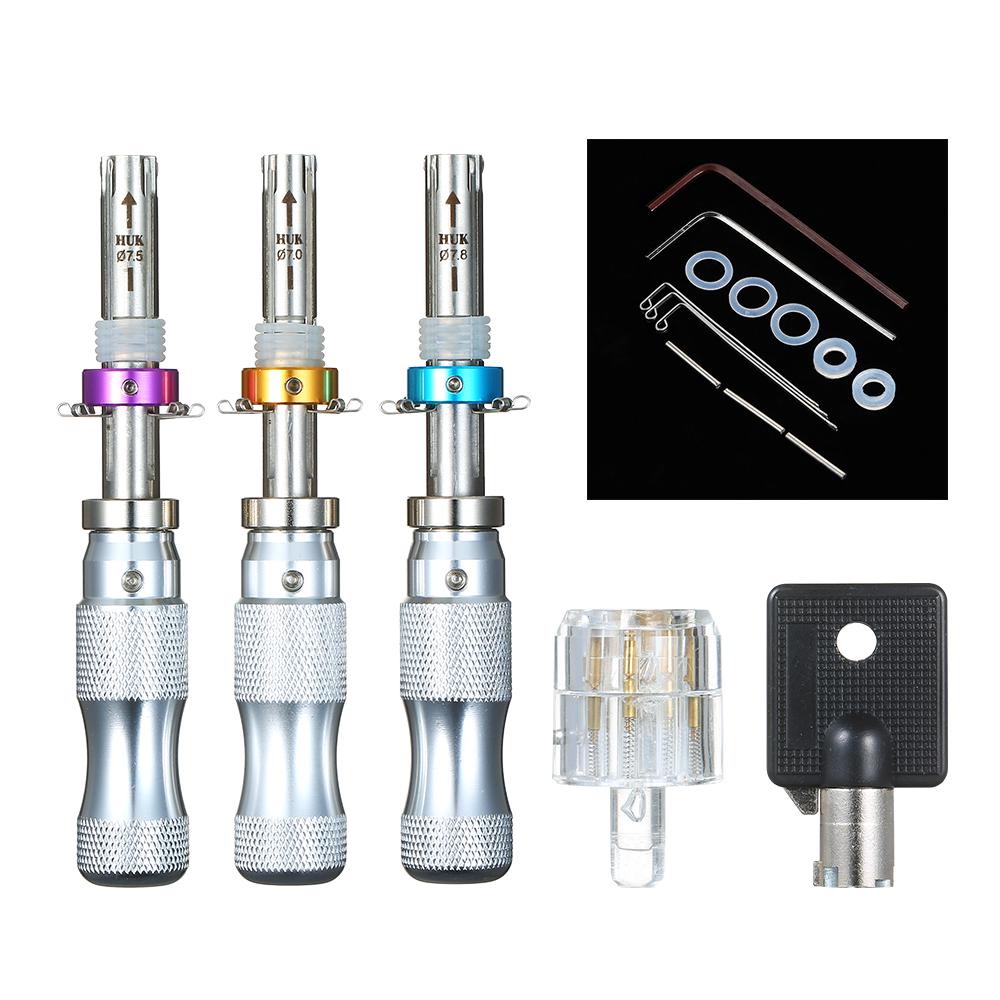 Buy Tubular Lock Pick Set with Transparent Lock Practice Locksmith ...