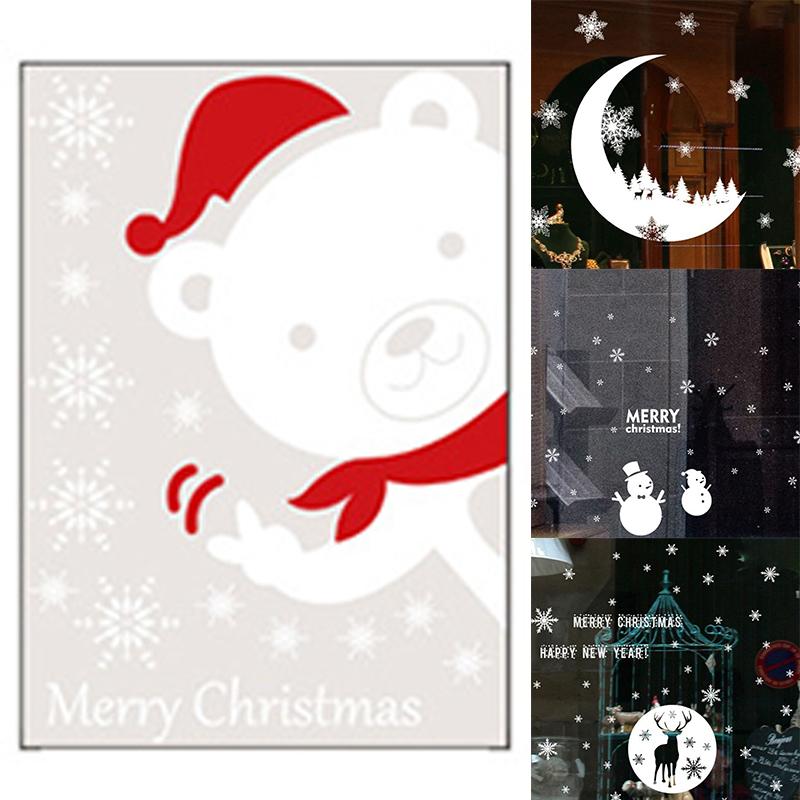 1PC Window Glass Stickers DIY Decal Snowflake Christmas Stickers Window ...