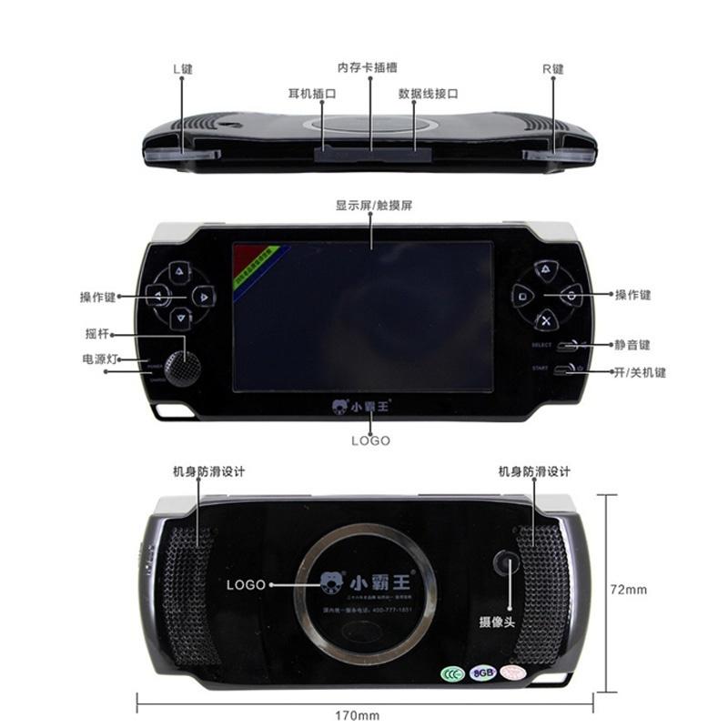 Buy 4.3 Inch S10000A Classic FC Handheld Game Console NES Viedo TV Game ...