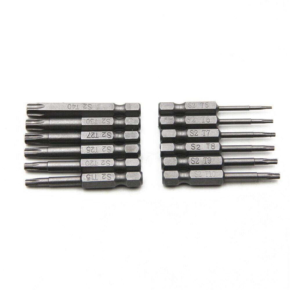 Cheap Hex Torx Head Bits Set Screw Driver T5-T40 12Pcs 50mm 1/4 inch ...