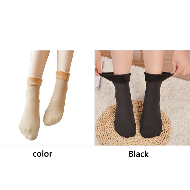 Buy Autumn and Winter Simple Solid Color Skin Floor Socks Plus Velvet ...
