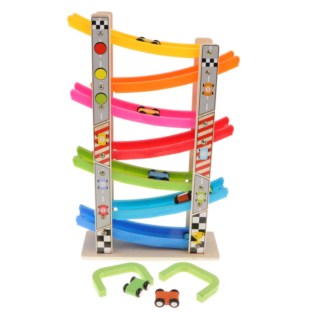 Buy 1Set Wooden Ramp Track & Car Playset Toy Children Developmental ...