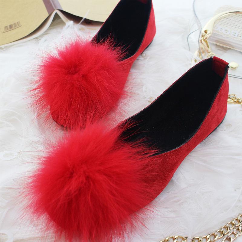 Buy Autumn and Winter New Fashion Plus Velvet Fur Single Shoes Female ...