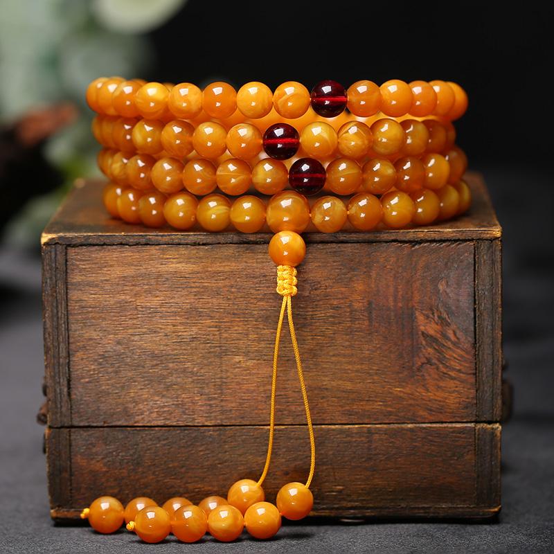 Seçilen Myanmar Eski Balmumu Çok Daireli 108 Buda Boncuk Doğal Ham ...