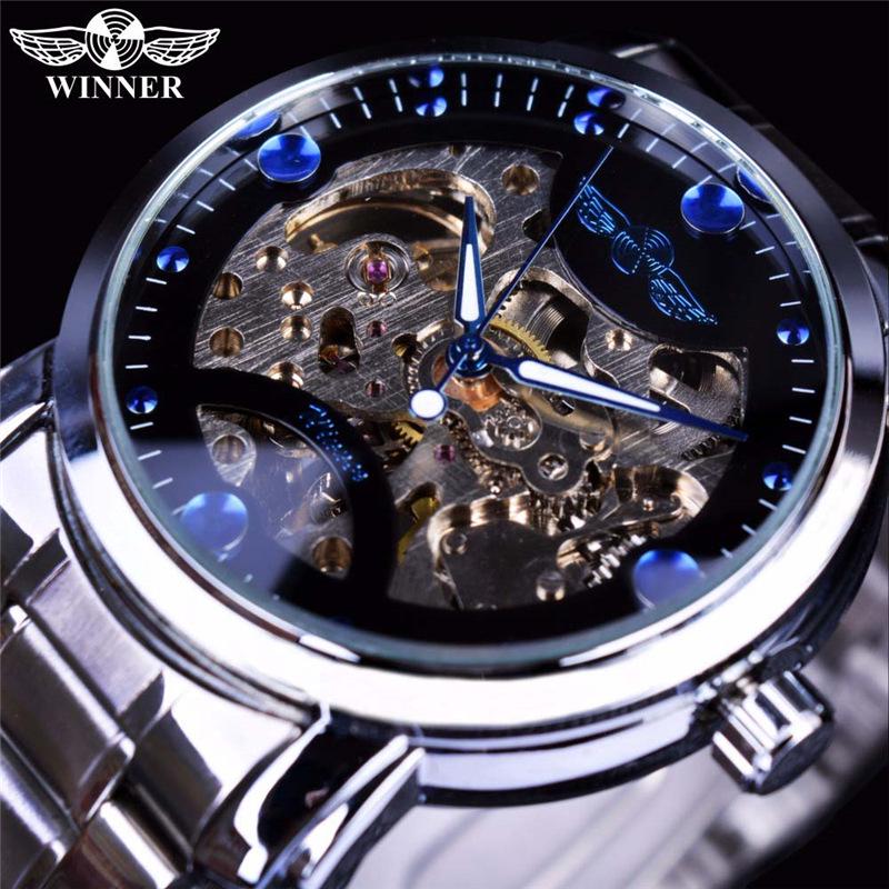 T-WINNER Winner Men'S Watch Automatic Mechanical Watch Hollow Steel ...