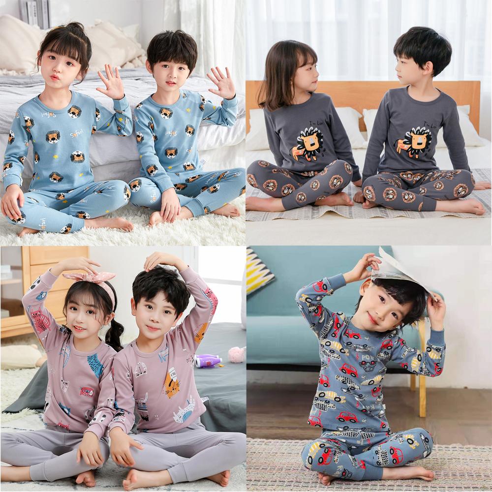 Buy Pajamas Kids Sleepwear Cotton Cartoon Printed Cute Pajamas ...