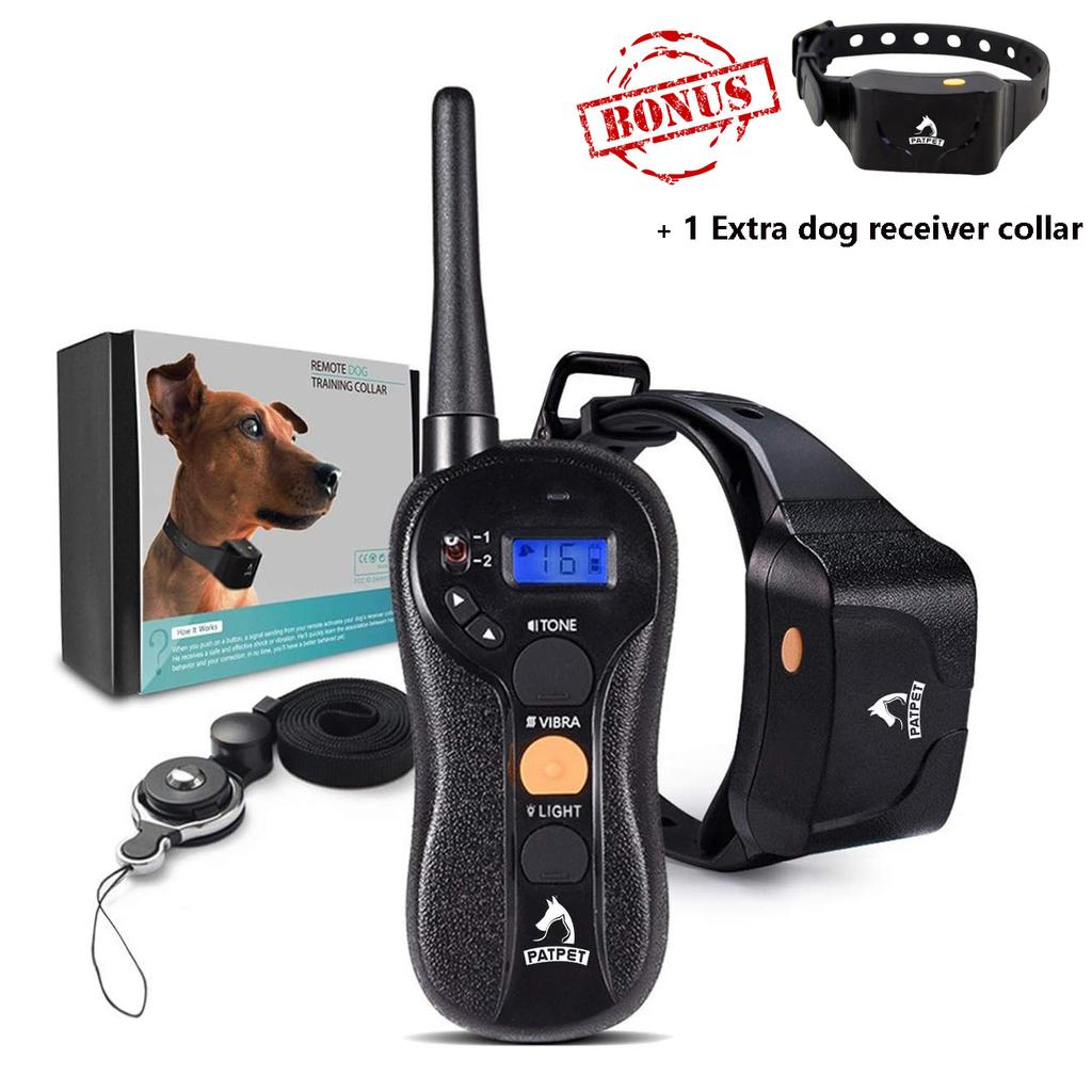 Buy Dog Training Bark Collar with Remote Control 1900 Ft Range Beep ...