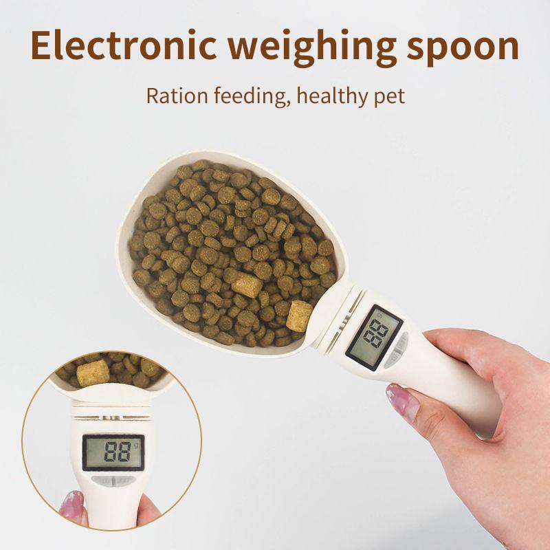 New Pet Food Scale Electronic Measuring Tool Dog Cat Feeding Spoon ...