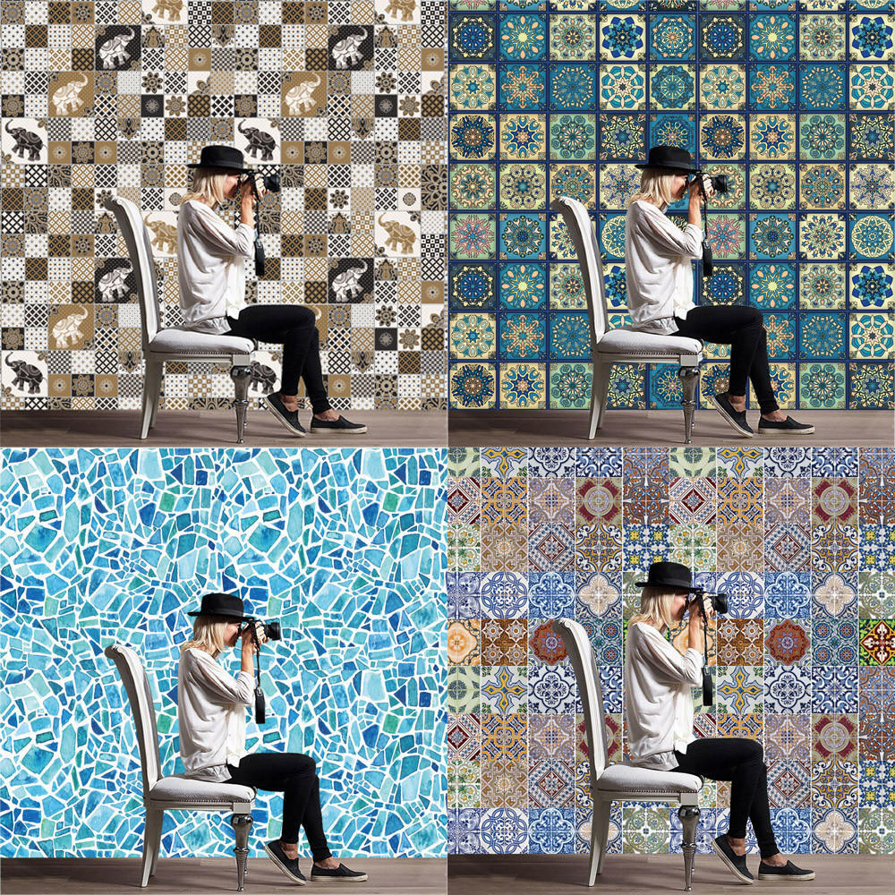 Buy 1 Roll Self Adhesive Tile Art Wall Decal Sticker DIY Kitchen ...