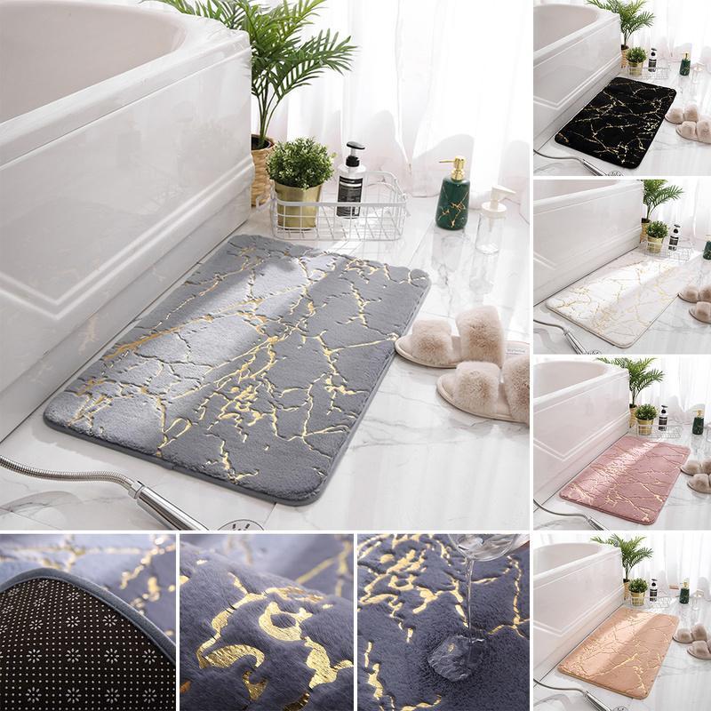 Buy Faux Rabbit Fur Non-Slip Bathroom Mats Bath Carpets Home Floor Rugs ...