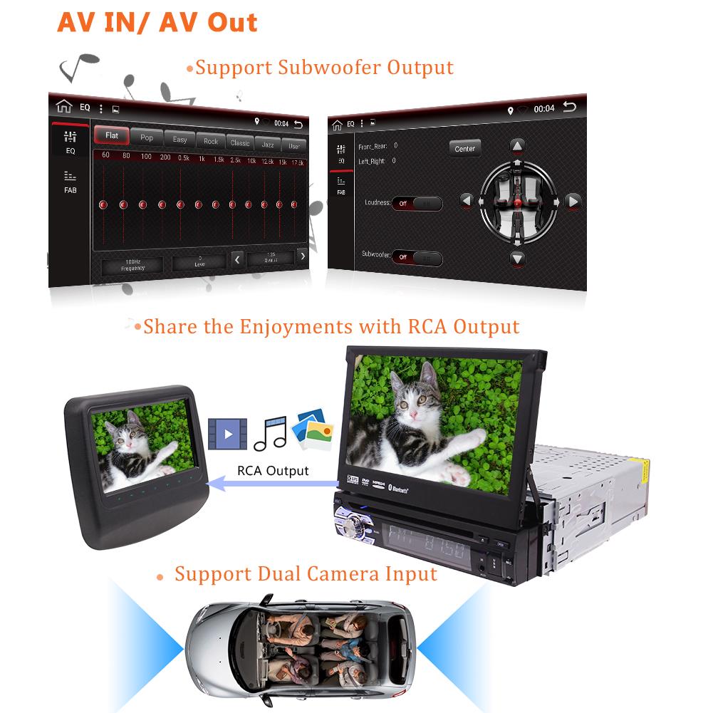 Buy Single Din 1 Din Gps Radio 7 Inch Android 6.0 Car Dvd Player In ...