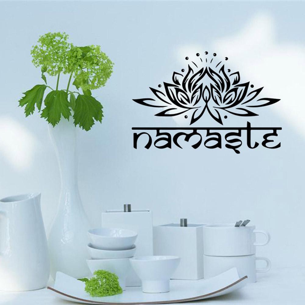 India Namaste Word Religion Wall Stickers Decal Lotus Sticker Ganesha ...