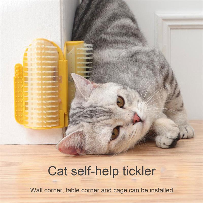 Cumpără Corner Pet Brush Comb Play Cat Toy Arch Massager Self Grooming ...