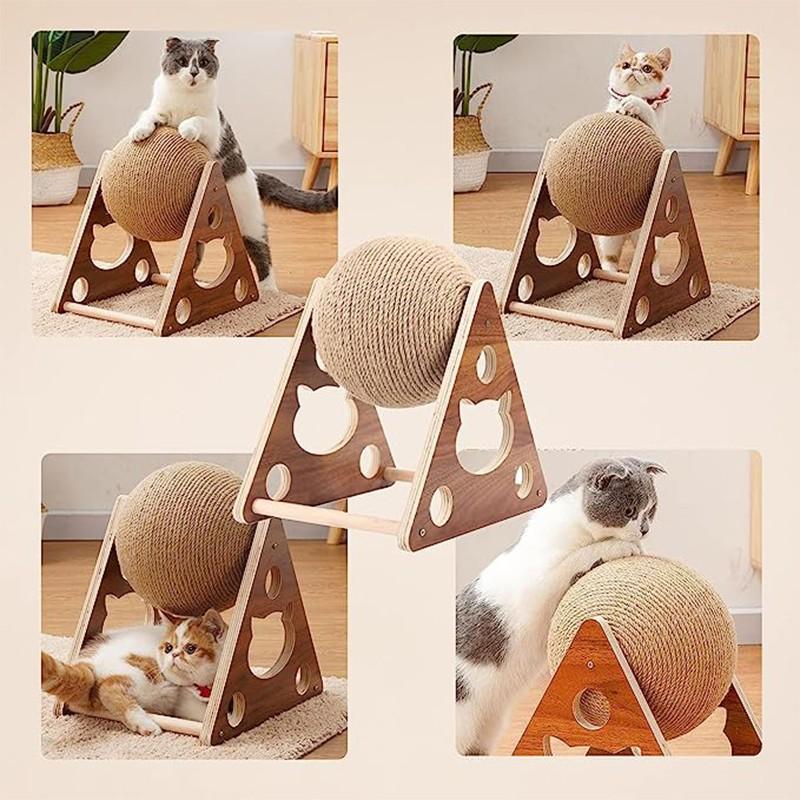 Cheap Cat Scratching Ball Toy Hand Wrapped Sisal Rope Wear-Resistant ...