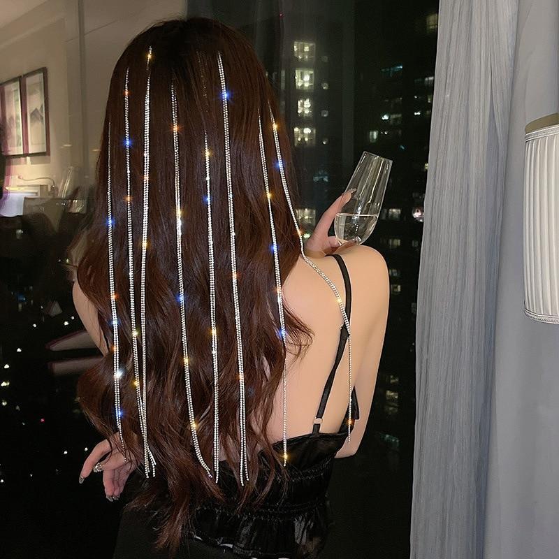💰Köp billigt online Fashion Long Hair Extension Chain Headpiece Party ...