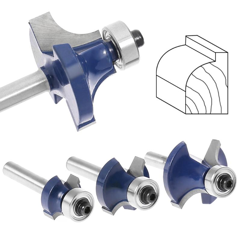 3 Pcs Radius 1/4" Shank Round Over Beading Edging Router Bit Set For ...