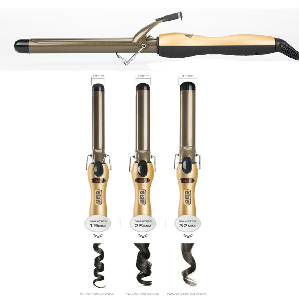 Buy 32Mm Professional Ceramic Hair Curling Irons Curler Quick Heat Dry ...